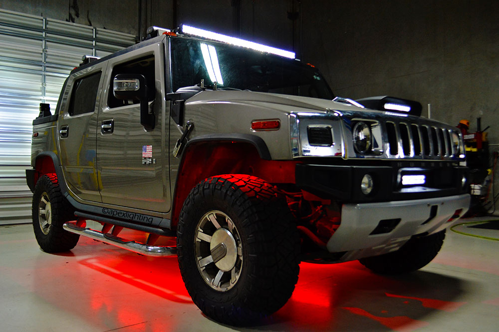 Hummer H2 Gets Lots Of Rigid LED Lights Installed ApexLighting